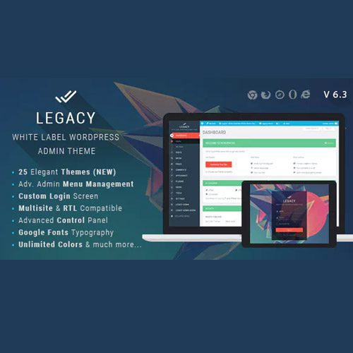 Legacy – White label WordPress Admin Theme - WordPress Tema Market