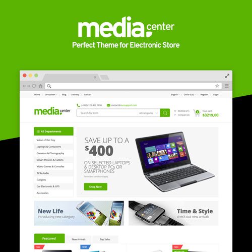 MediaCenter – Electronics Store WooCommerce Theme - WordPress Tema Market