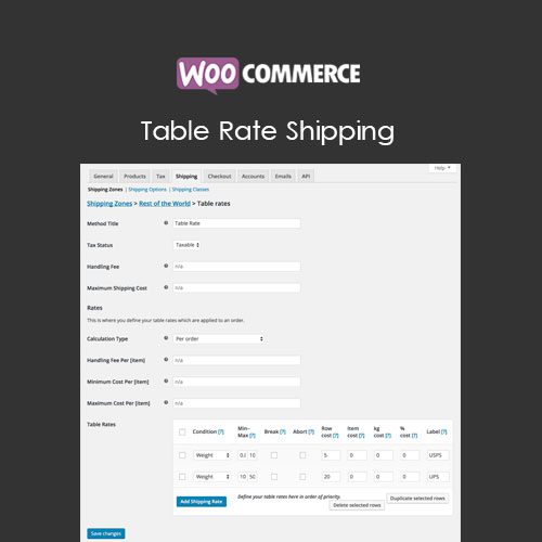 Woocommerce Table Rate Shipping Wordpress Tema Market